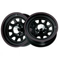15" Black With Red And Blue Stripes 42 Series Wheel by Keystone Wheel ...