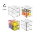 mDesign Stacking Plastic Storage Kitchen Bin - 2 Pull-Out Drawers, 4 ...