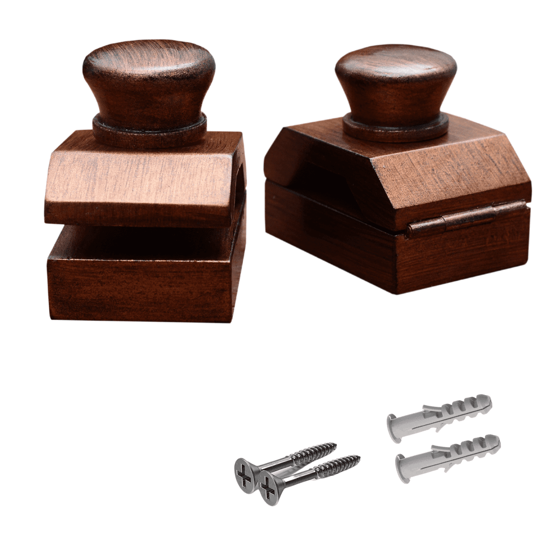 Wooden Wall Hanging Quilting Clips 2 Pcs (Medium Size , Copper Black ...