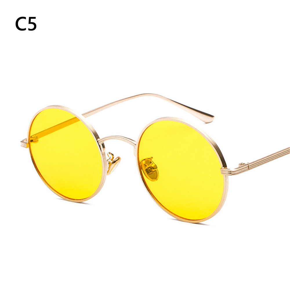 Fashion Eyewear Circle Glasses UV Protection Steampunk Sunglasses Round ...