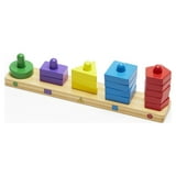 Melissa & Doug Stack and Sort Board - Wooden Educational Toy With 15 Solid Wood Pieces - Walmart.com