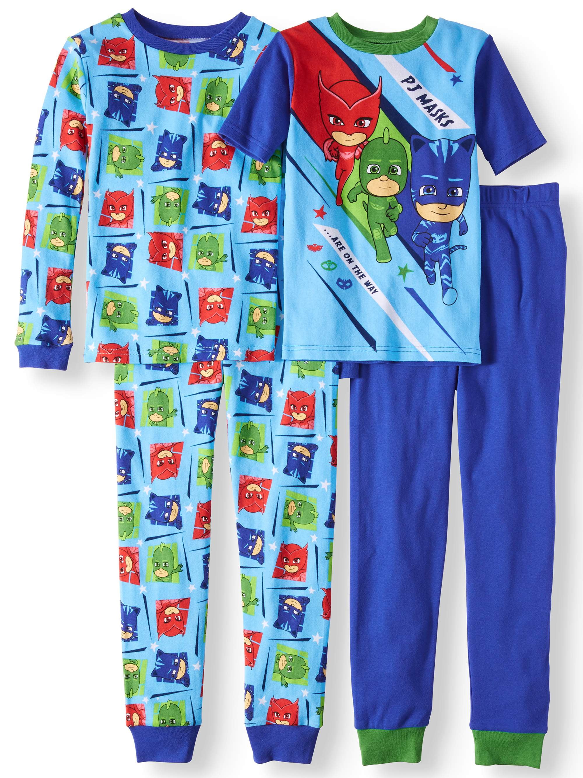 PJ Masks PJ Masks Boys Cotton 4 Piece Pajama Sleep Set Walmart