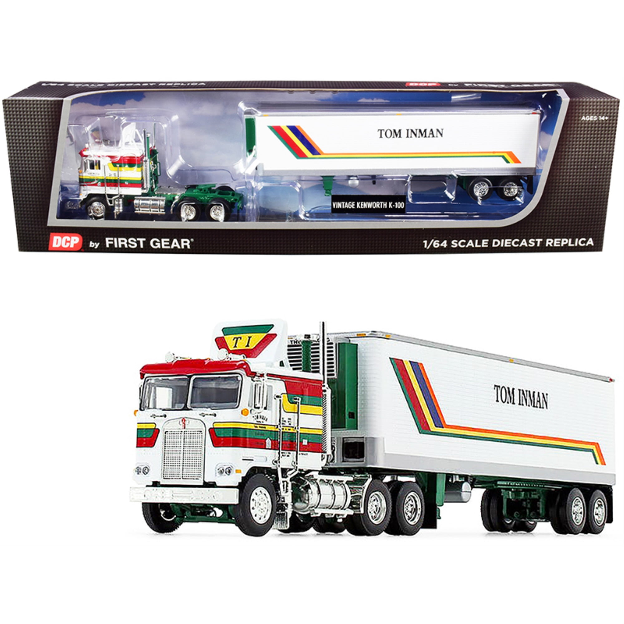 Kenworth K100 COE Flattop con 40 \ 'Vintage Reefer Refrigerated Trailer ...