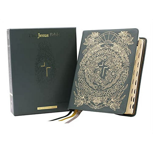 NIV, The Jesus Bible (Artist Edition, Thumb Indexed, Green, Calfskin ...