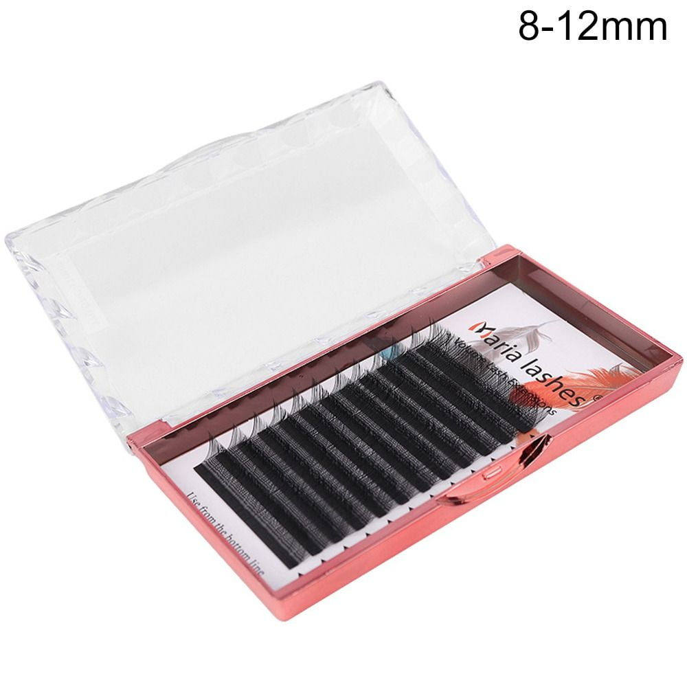 12 Rows Colorful Natural Curly Fake Eyelashes Super Soft Fairy ...