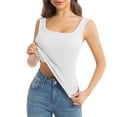 Built In Bra Tank For Workout Top Dressy Casual Slim Fit Summer Ribbed ...