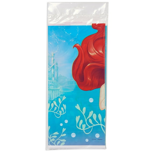 American Greetings The Little Mermaid Plastic Table Cover, 54 x 96 ...