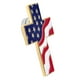 PinMart's American Flag Cross Patriotic Enamel Lapel Pin with Magnetic ...