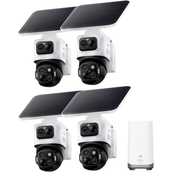 eufy Security eufyCam S4,4K Solar Camera Wireless Outdoor, Triple Lens ...