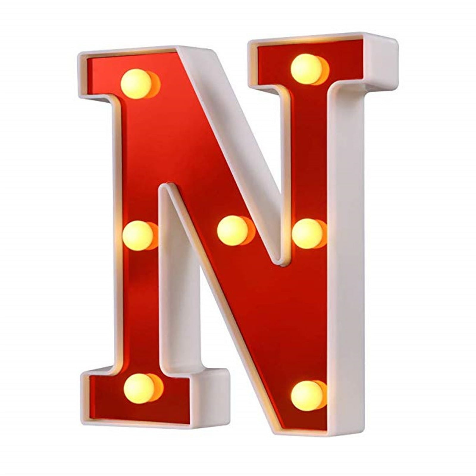 Red 16CM LED letters Lights Name Wedding Party Birthday Valentine's Day ...