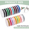 1 Set 20 Rolls 20 Colors Round Polyester Cord for DIY Jewelry Beading ...