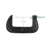 Hyper Tough 4-inch C-Clamp with Steel Threaded Screw and Swivel Jaw Pad ...
