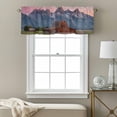 Valances for Windows Rustic Red Barn Snow Mountain Rod Pocket Short ...