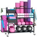 aboxoo Yoga Mat Storage Rack Cart,Home Gym Multifunctional Removable ...
