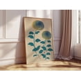 Affixzi Modern Botanical Art Print - Yellow and Blue Chrysanthemum Wall ...