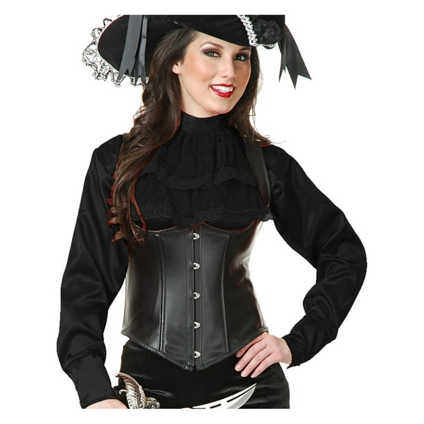 Charades Charades Costumes Womens Xs Teen 3 5 Black Satin Pirate