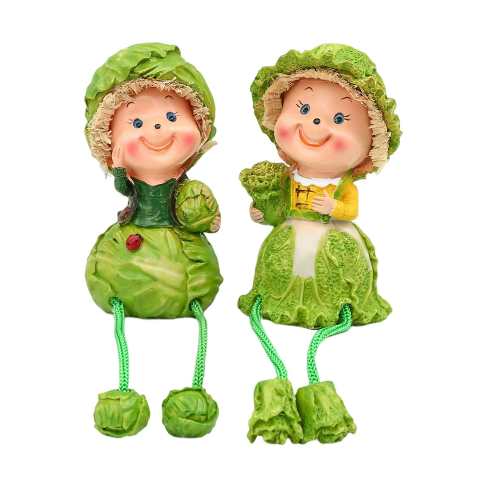 2Pcs Lovely Hanging Feet Doll Sculpture Resin Statue Figurine Dangling ...