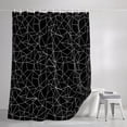 Abstract Lines Shower Curtains for Bathroom, Geometric Black Background ...