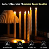 Skksst 4pcs Flickering Flame LED Light 9.8" Flameless Taper Candles ...