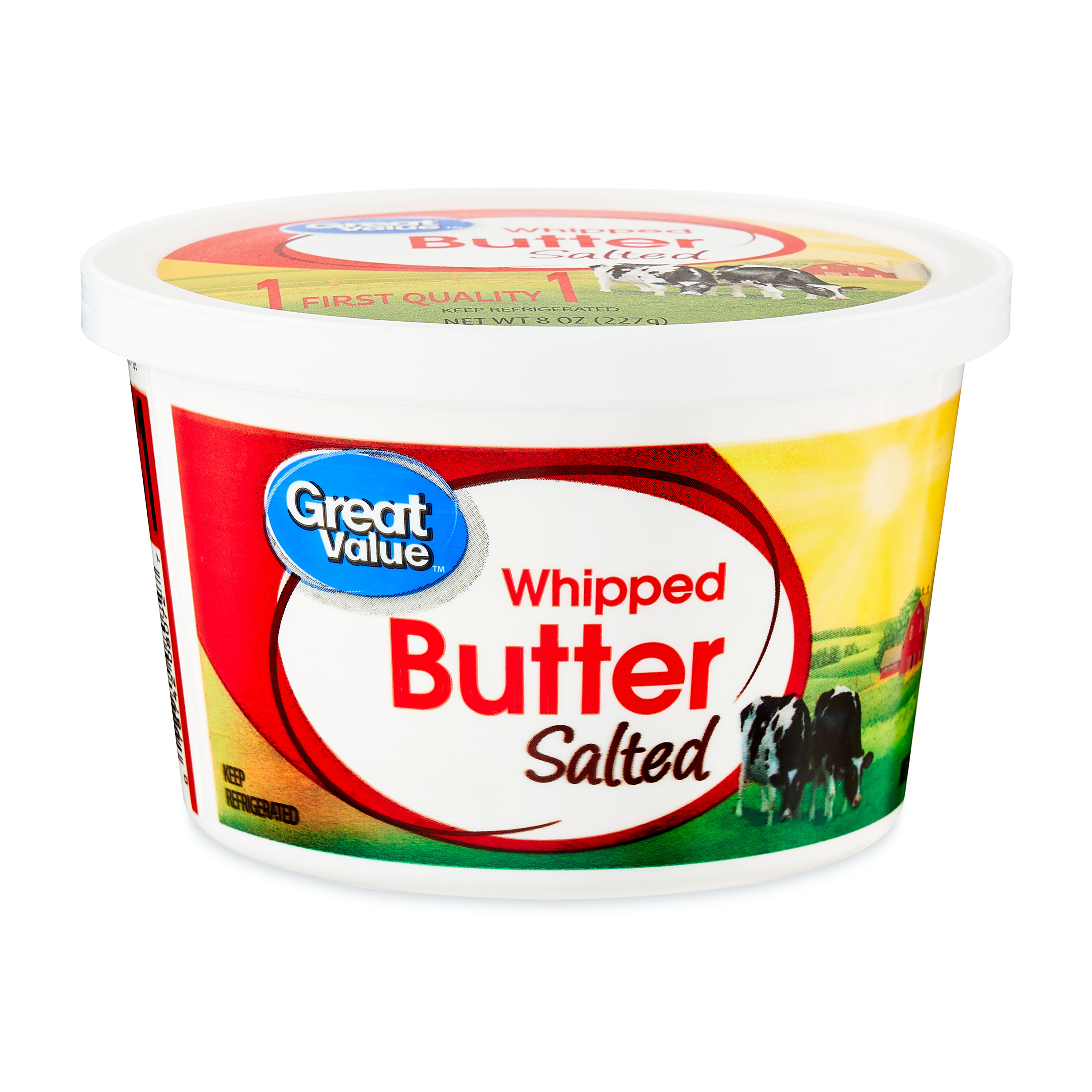Great Value Salted Whipped Butter 8 Oz Tub Walmart