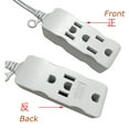 Power Strip with 2 Prong Flat Pin Plug Socket,3FT,6 FT,9FT,15FT Power ...