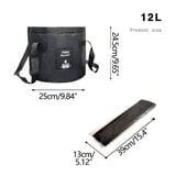 Yialzm Portable Outdoor Folding Bucket for Camping Fishing Picnic Multi ...