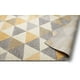 Well Woven Isometry Gold & Grey Modern Geometric Triangle Pattern 5' x ...