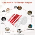 Colorful Stripes Throw Blanket for Couch Red Wood Texture White Soft ...