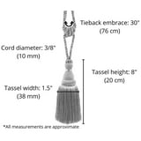 DECOPRO Noblesse Collection Elegant Curtain & Drapery Tassel Tieback ...