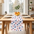 ARTSLION Waterproof Table Runner 13x108 Inch Polyester Wipe Clean Patio ...