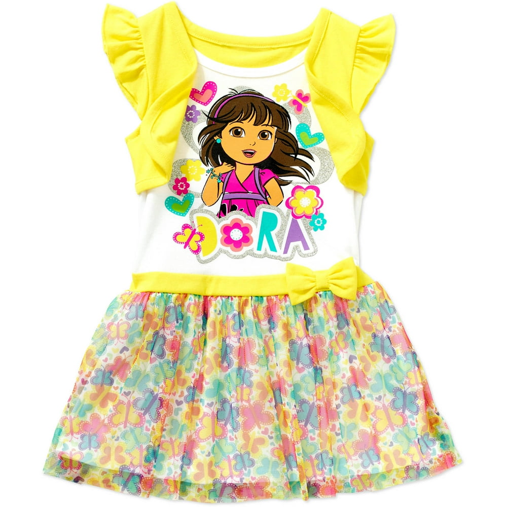 Nickelodeon - Dora The Explor Ap Dora Toddler Girl Dress - Walmart.com ...
