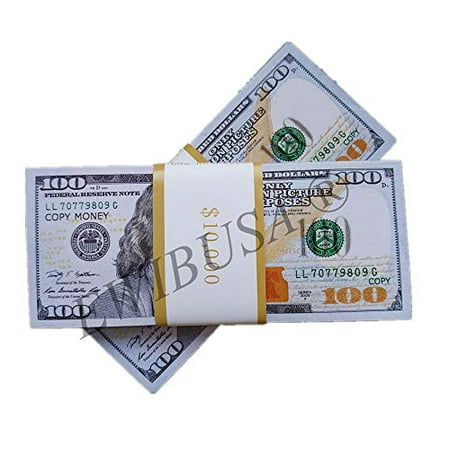 EWIBUSA Prop Money Imitate Currency ,HD Quality Copy Money $100 Total ...