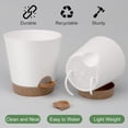 Indoor Self Watering Planters with Drainage Holes and Saucers, Assorted ...