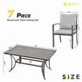 7-Piece All-Aluminum Outdoor Dining Set, Patio Dining Set for 6 ...