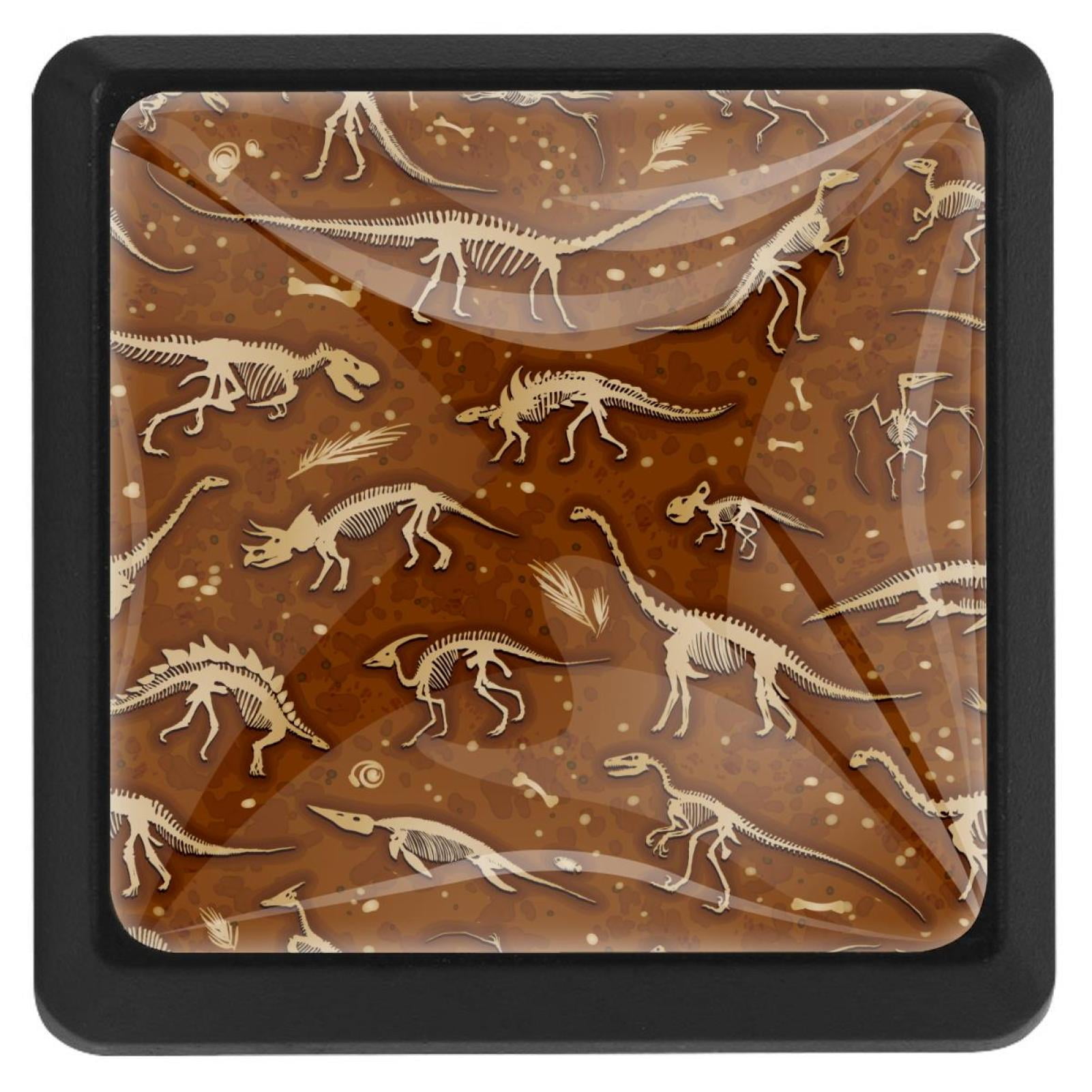 3 Pack Dinosaur Square Cabinet Door Knobs Decor for Cupboard Dressing ...