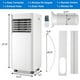 Costway 5000 BTU (8000 BTU ASHRAE) Portable Air Conditioner 3-in-1 Air Cooler w/Dehumidifier ...