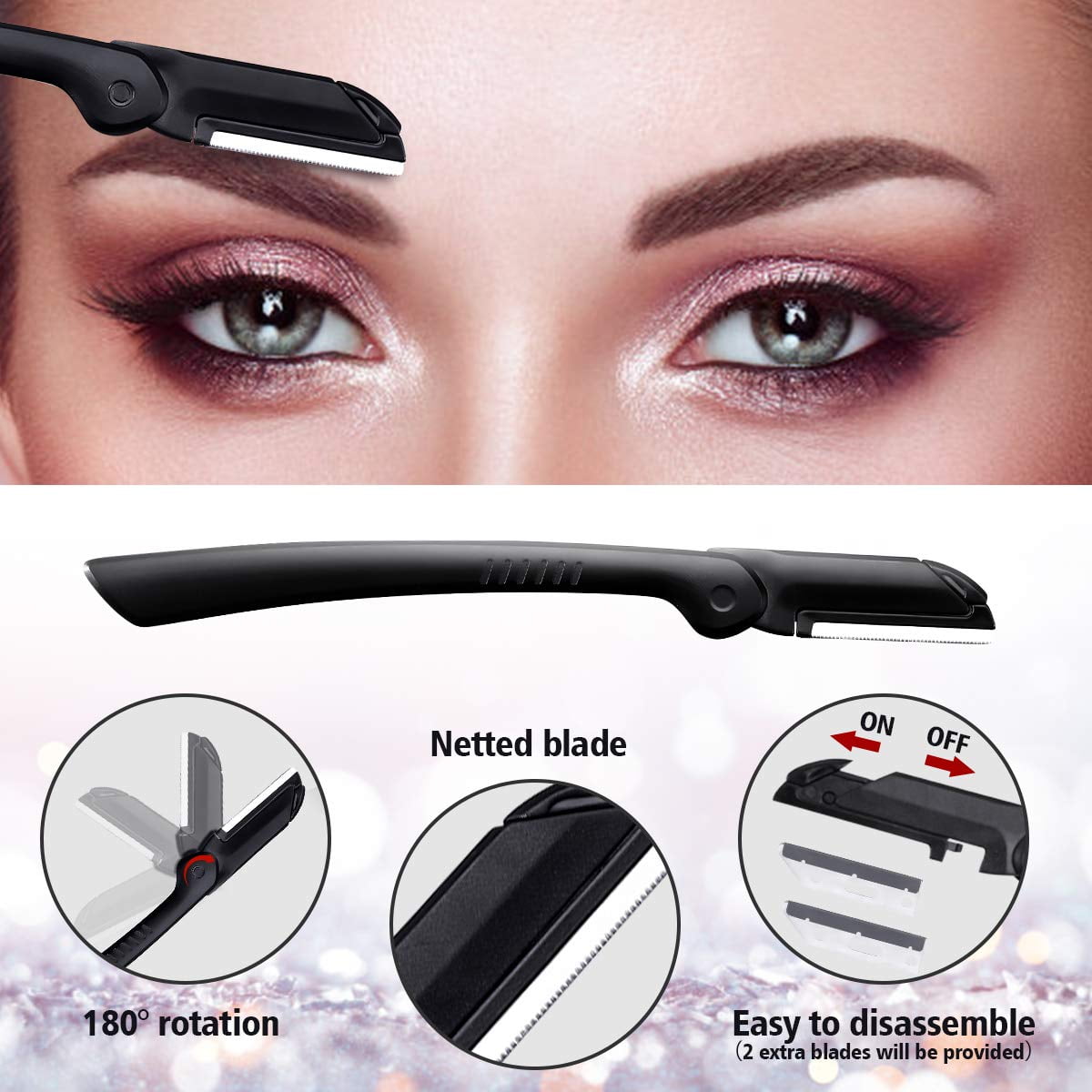 Morease Eyebrow Razor,Hizek 6 in 1 Eyebrow Kit,Multipurpose Exfoliating ...