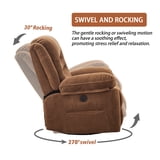 Sfxingyou Large Power Swivel Rocker Recliner with Massage and Heat, USB ...