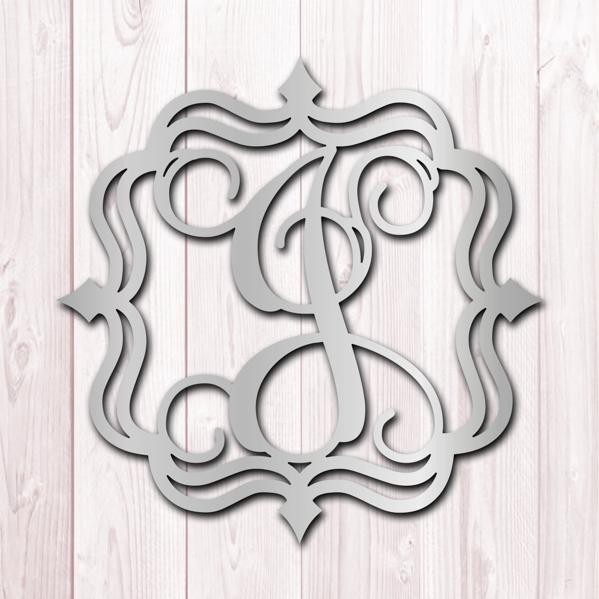 Framed Metal Monogram Single Letter Raw- 14"I - Walmart.com