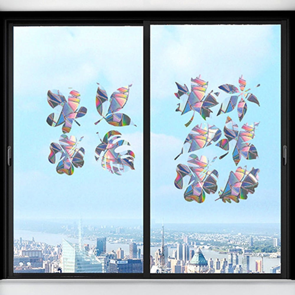 Leaf Shape Prism Window Decals Sun Catcher Window Stickers Suitable For ...