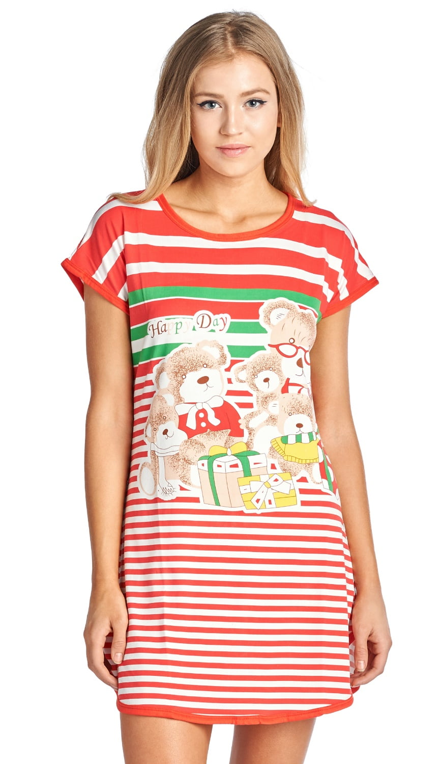 Casual Nights Women's Printed Dorm Scoop Neck Sleep T-shirt - Walmart.com