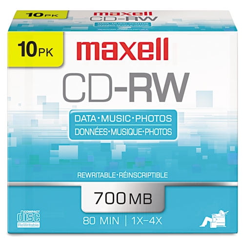 Cd-Rw Rewritable Disc, 700 Mb/80 Min, 4x, Jewel Case, Silver, 10/pack ...