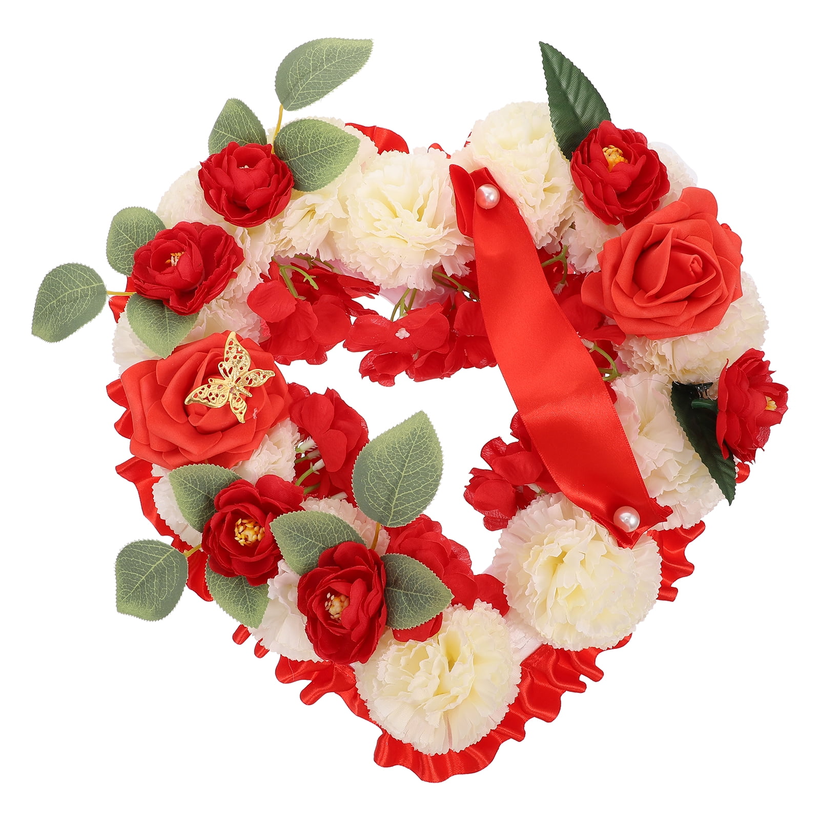 Frcolor Wreath Flowers Artificial Tombstone Graves Decoration Mourning ...
