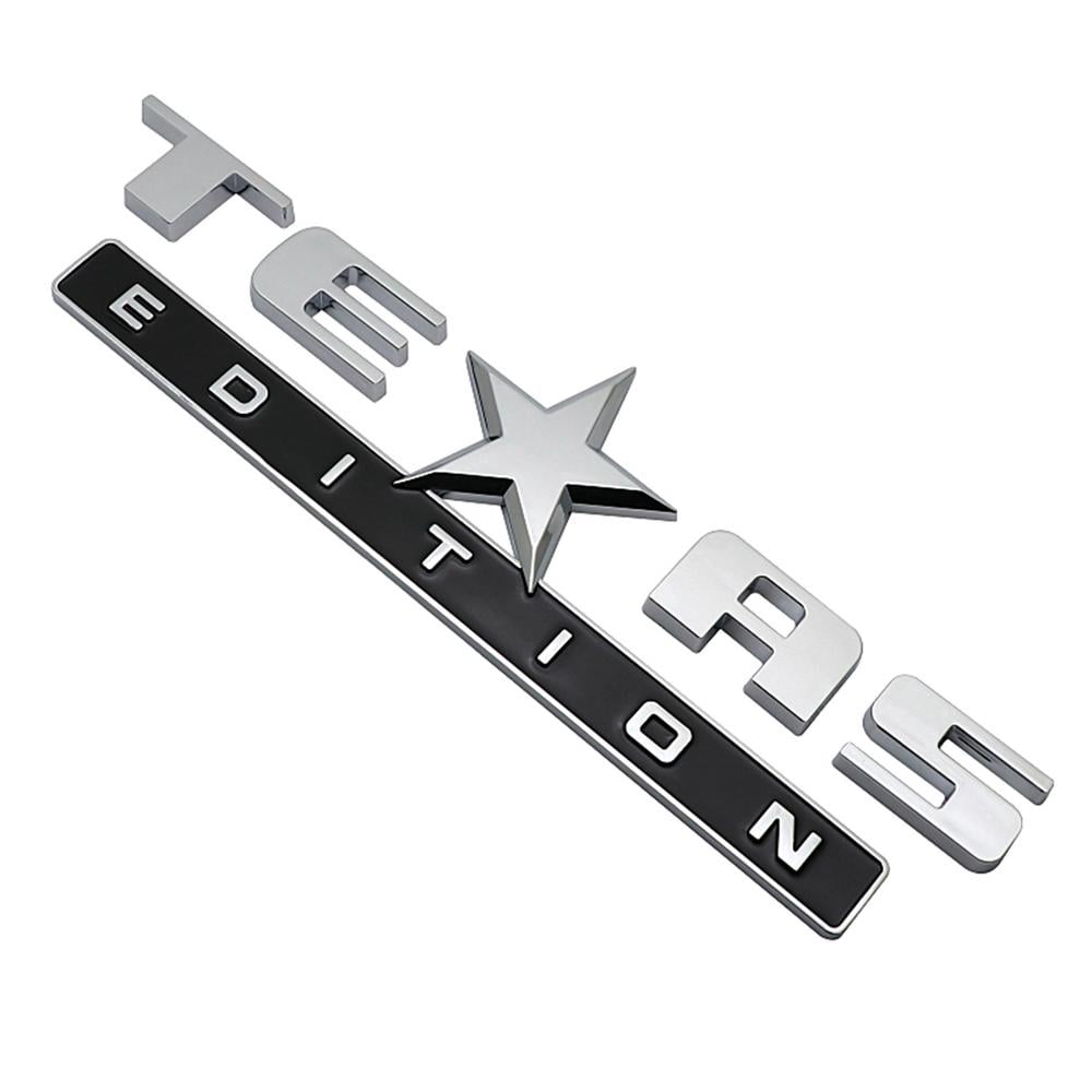 Texas Badge Car Tail Stickers, 3D Design Anti-Ultraviolet Texas Logo ...