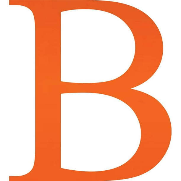 Acrylic Letter B Times, 6'' Tall Fluorescent Orange Acrylic Alphabet ...