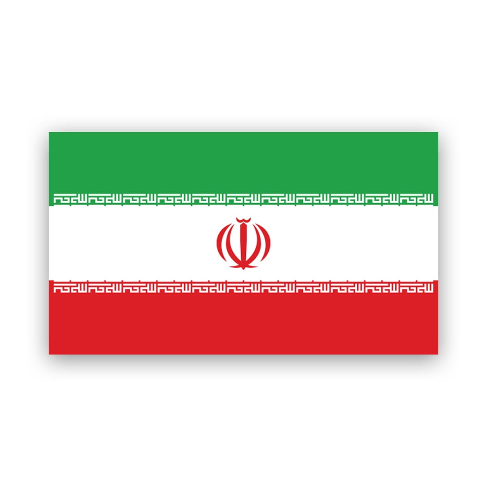 Iranian Flag Sticker Decal - Self Adhesive Vinyl - Weatherproof - Made ...