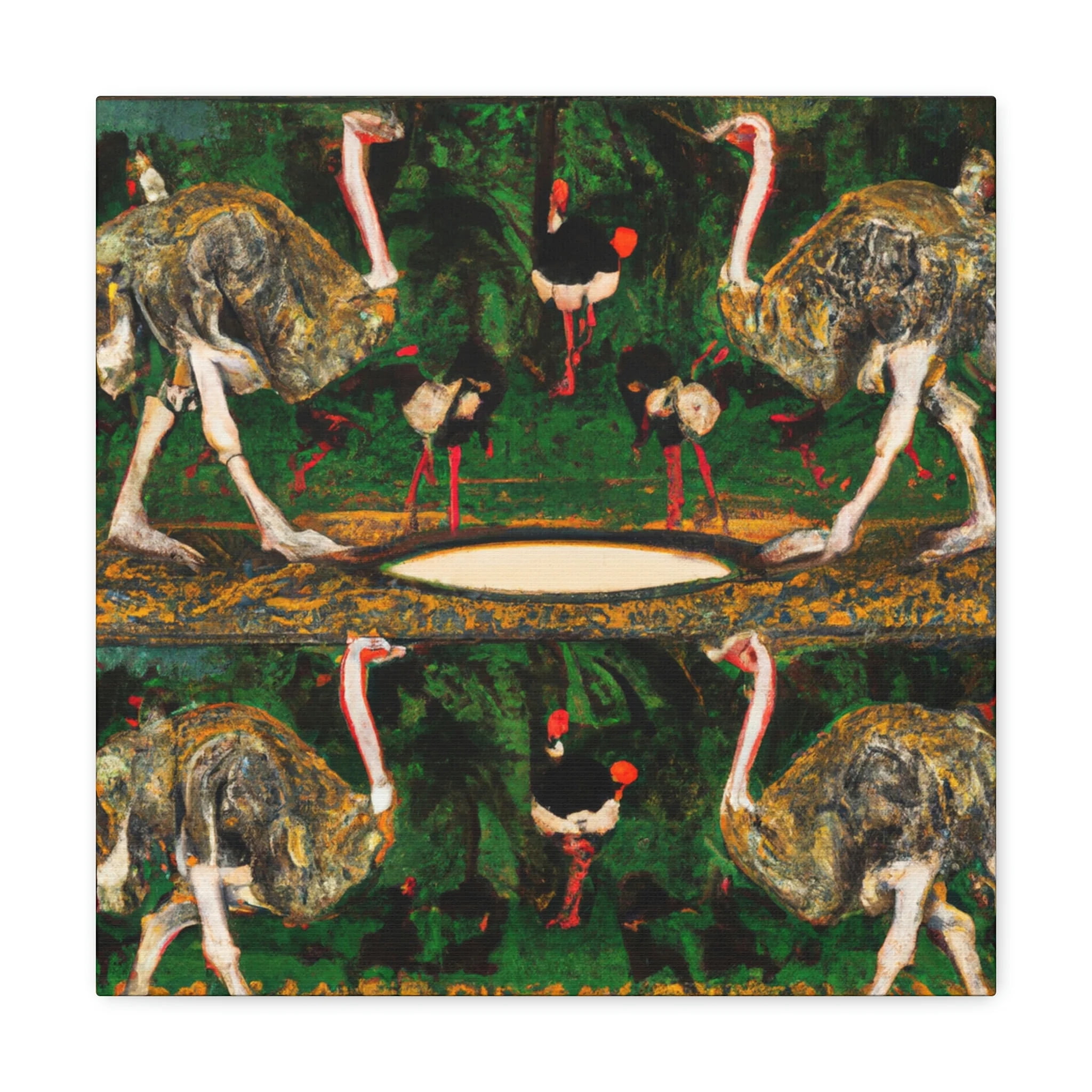 Ostrich in Restraint - Canvas - Walmart.com