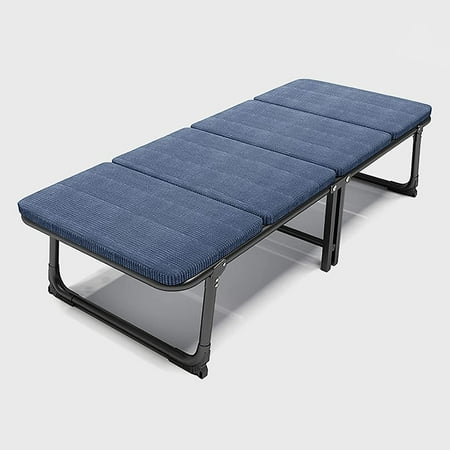 Folding Bed Rollaway Single Cot Guest Bed, Portable Sturdy Frame with ...