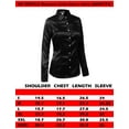 J. METHOD Women's Satin Button Down Shirt Long Cuff Sleeve Collar Silky ...