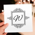 3drose, Initial Letter W Personal Monogrammed Fancy Black and White ...